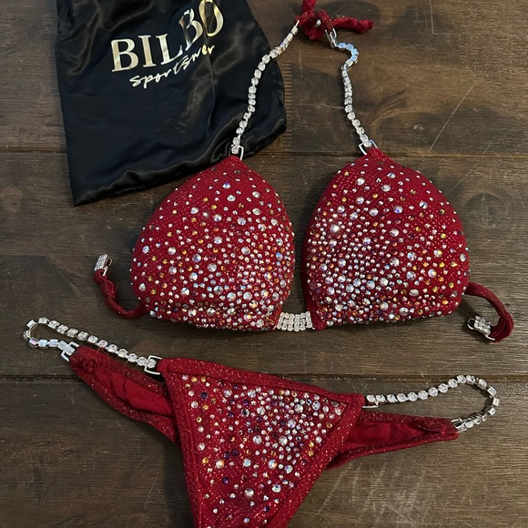bilbo sportswear | Other | Bilbo Baggs Competition Crystal Red Bikini ...